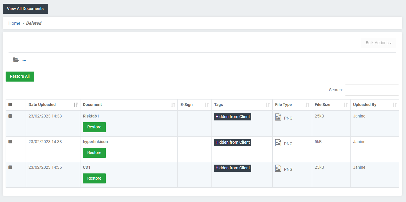 Using Documents – BrightManager